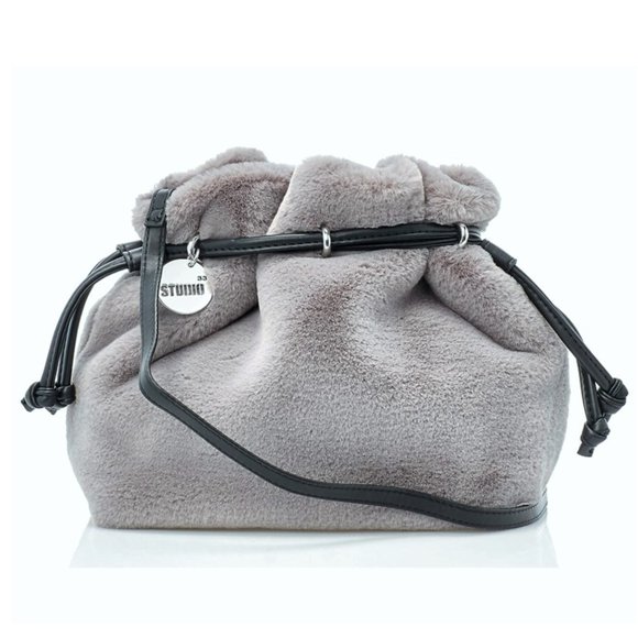 Studio 33 | Bags | Nwt Studio 33 Crossbody Plush Fur Drawstring Bag ...